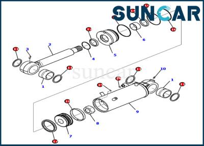 China PC80MR-3 Komatsu 707-98-42710 7079842710 Blade Replacement Seal Kit Hydraulic Cylinder for sale