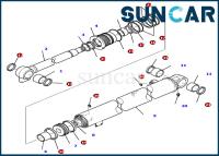 China Boom Seal Kit 707-98-36730 7079836730 Cylinder Repair Kits Fits For Excavator Komatsu PC80MR-3 PC80MR-5 for sale