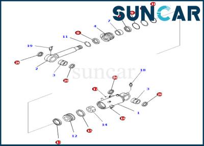 China Blade Cylinder Seal Kit 707-98-42720 7079842720 For PC88MR-10 Excavator Komatsu Inner Parts for sale