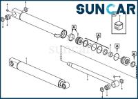 China 15077493 EC27C SUNCARVO.L.VO Sealing Kit Wear Resistance VOE15077493 Dipper Arm Cylinder Seal Kit for sale