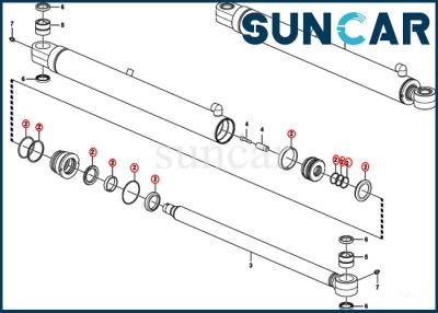 China VOE15174600 Dipper Arm Cylinder Seal Repair Kit VOE 15174600 EC35C ECR48C ECR50D SUNCARVO.L.VO Sealing Kits for sale