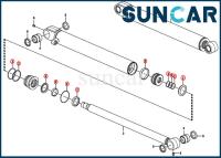 China VOE15016641 VOE 15016641 Bucket Cylinder Seal Kit EC35C Excavator SUNCARVO.L.VO Service Kit Parts for sale