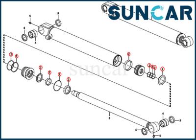 China VOE15016641 VOE 15016641 Bucket Cylinder Seal Kit EC35C Excavator SUNCARVO.L.VO Service Kit Parts for sale