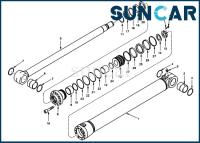 China VOE14502215 VOE 14502215 Boom Repair Seal Kit Hydraulic Cylinder Fits For Models SUNCARVO.L.VO EC140 for sale