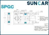 China SPGC Piston Seals PTFE+NBR Hydraulic Cylinder Seal for sale