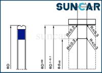 China NBR KR Hydraulic Piston Oil Seals For Construction Equipment for sale