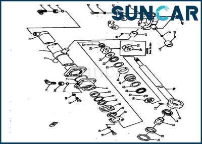 China KOMATSU D20A-2 Cylinder Hydraulic Oil Seal Kit 101-61-05010 for sale