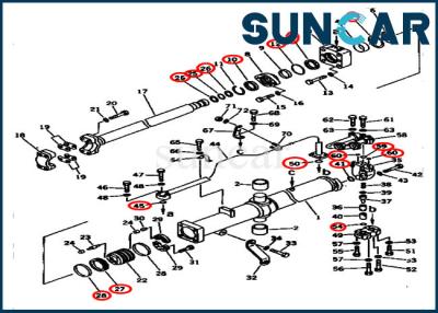China D275A-2 Komatsu Inner Parts 707-99-45525 Seal Kit Lift Cylinder for sale