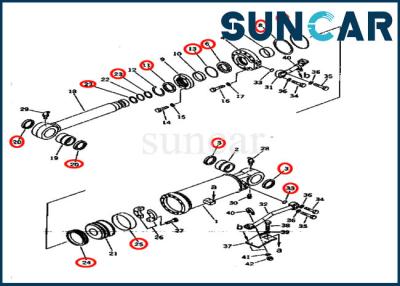 China ISO9001 Lift Cylinder Seal Kit 707-99-73050 For D275A-2 Komatsu for sale