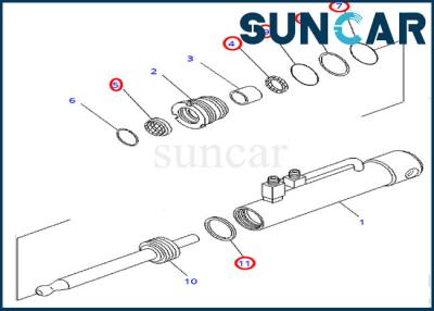 China 707-99-11050 Pin Puller Hydraulic Cylinder Seal Kit Fits D375A-2 Komatsu for sale