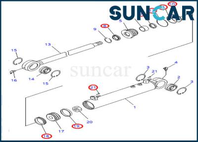 China D31EX-21 Komatsu Hydraulic Cylinder Kit Angle Seal Kit 707-98-22850 7079822850 for sale