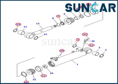 China 707-98-22910 Lift Hydraulic Cylinder Seal Kit Fits D31EX-21 D31PX-21 Komatsu for sale