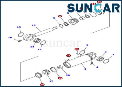 China 707-98-24710 7079824710 Tilt Komatsu Hydraulic Cylinder Seal Kits For D39EX-21 D39PX-21 for sale