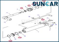 China 707-98-23080 Trimming Cylinder Repair Seal Kit For Bulldozer D31E-20 D31P-20 Komatsu for sale