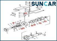 China 195-63-05130 1956305130 Tilt Cylinder Service Kit D355A-5 Komatsu Repair Seal Kit for sale