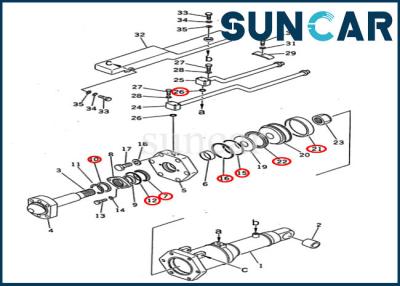China 195-63-05130 1956305130 Tilt Cylinder Service Kit D355A-5 Komatsu Repair Seal Kit for sale