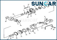 China 707-98-56610 Blade Lift Seal Kits Cylinder Repair Kit Fits D375A-2 Komatsu Bulldozer for sale