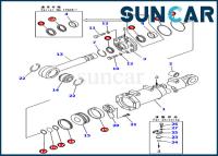 China D375A-3 Komatsu Parts 707-98-74410 Tilt Sealing Kit Hydraulic Cylinder Service Kit for sale