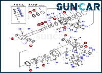China Oil Resistance 707-98-74400 Lift Cylinder Repair Seal Kit For D375A-3 D375A-3A Komatsu for sale