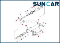 China 707-98-03570 Boom Cylinder Seal Kit Komatsu PC09-1 Excavator Inner Parts service kit for sale