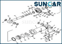 China 707-99-74410 Ripper Seal Kits Lift Cylinder Repair Kit For D375A-2 Komatsu Bulldozer for sale