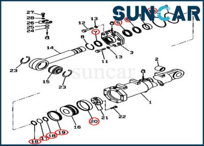 China D375A-3D Dozer 707-99-74420 Blade Tilt Cylinder Replacement Kits Komatsu Service Kit for sale