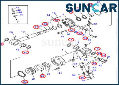 China 707-99-74430 7079974430 Ripper Lift Hydraulic Cylinder Seal Kits For Dozer D375A-5D Komatsu for sale