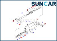 China 707-98-11230 Komatsu Excavator Boom Cylinder Seal Kits PC08UU-1-A Model inner Replacement for sale