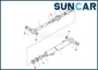 China 878000377 Arm Cylinder Seal Kits Komatsu Service Kit PC07-2 Model Repair Oil Seal Gasket Kit for sale