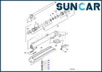 China YM172186-72190 Boom Cylinder Seal Kit Komatsu PC09FR-1 Excavator Hydraulic Cylinder Seal Repair for sale