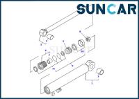 China YM172186-72370 Blade Arm Cylinder Seal Kit For Komatsu PC09FR-1 Excavator Seal Repair Kit for sale