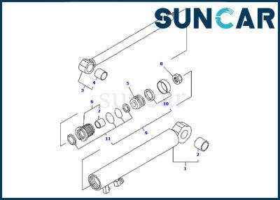 China YM172186-72370 Blade Arm Cylinder Seal Kit For Komatsu PC09FR-1 Excavator Seal Repair Kit for sale