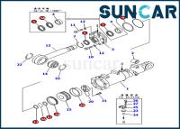 China Good Sealing 7079974450 Komatsu Blade Seal kit D375A-3A Tilt Cylinder Repair Kits for sale