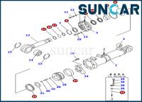 China 707-99-74460 Blade Tilt Cylinder Sealing Kit Komatsu Service Kit For Pitch Dozer D375A-3 for sale