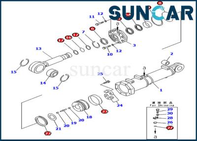 China 707-99-74460 Blade Tilt Cylinder Sealing Kit Komatsu Service Kit For Pitch Dozer D375A-3 for sale