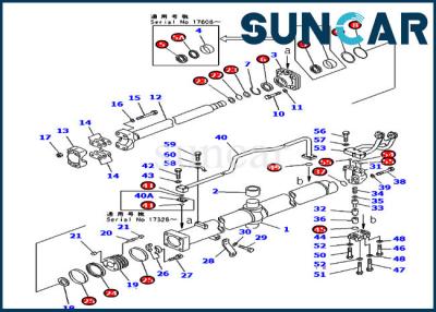 China Komatsu 707-99-56510 Blade Service Kit Lift Hydraulic Cylinder Repair Kits for sale