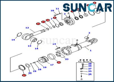 China 707-99-81010 Blade Tilt 7079981010 Komatsu Cylinder Seal Repair Kit For Pitch Dozer for sale