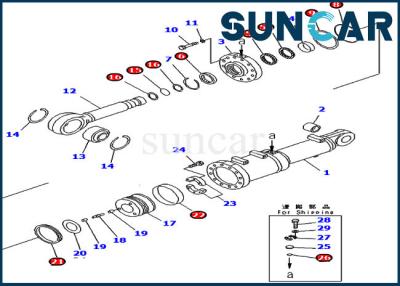China Pitch Dozer 707-99-81020 Komatsu Replacement Cylinder Seal Kits Blade Tilt Service Kit for sale