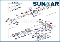 China D375A-5 Komatsu 707-99-74020 7079974020 Ripper Tilt Hydraulic Cylinder Seal Repair Kit for sale