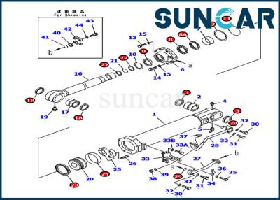 China D375A-5 Komatsu 707-99-74020 7079974020 Ripper Tilt Hydraulic Cylinder Seal Repair Kit for sale