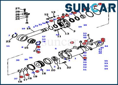 China 707-99-56690 Blade Lift Cylinder Seal Kit D375A-5D Komatsu Hydraulic Service Kits for sale