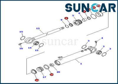 China 707-98-24910 Angle Cylinder Seal Kits Replacement Kit Fits Komatsu D39EX-21 D39PX-21 for sale