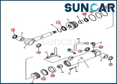 China 707-98-34510 7079834510 Cylinder Sealing Kit Replacement Kits For D40PF-5 Komatsu for sale