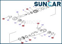 China 707-98-34590 Bulldozer Seal Kits Blade Tilt Cylinder Repair Kit For Komatsu Inner Parts for sale