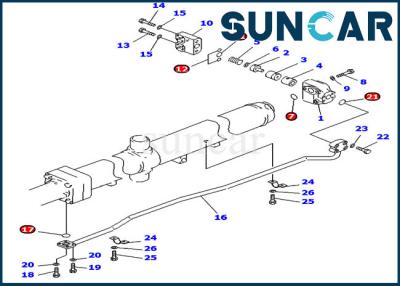 China 707-99-67430 Blade Lift Sealing Kit Cylinder Service Kit Fits D475A-3 D475A-2 Komatsu for sale