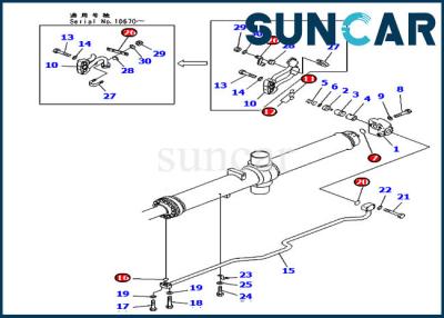 China D475A-3 Komatsu Parts 707-98-67510 7079867510 Hydraulic Blade Lift Repair Cylinder Seal Kits for sale