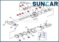 China 707-98-84011 Bulldozer Sealing Kit D475A-3-SC Komatsu Tilt Cylinder Repair Kits for sale