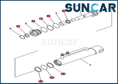 China Corrosion Resistance 707-99-11010 Hydraulic Cylinder Repair Seal Kit For Komatsu D475A-3 for sale
