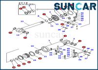 China 707-98-82010 7079882010 Ripper Lift Cylinder Service Kit D475A-3-HD Komatsu Oil Seal Kits for sale