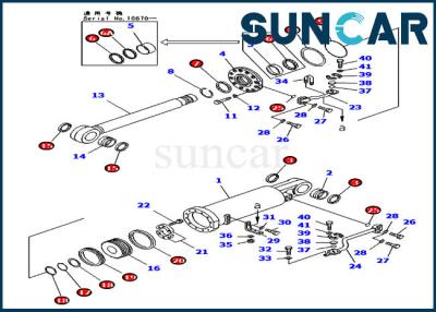 China 707-98-82010 7079882010 Ripper Lift Cylinder Service Kit D475A-3-HD Komatsu Oil Seal Kits for sale